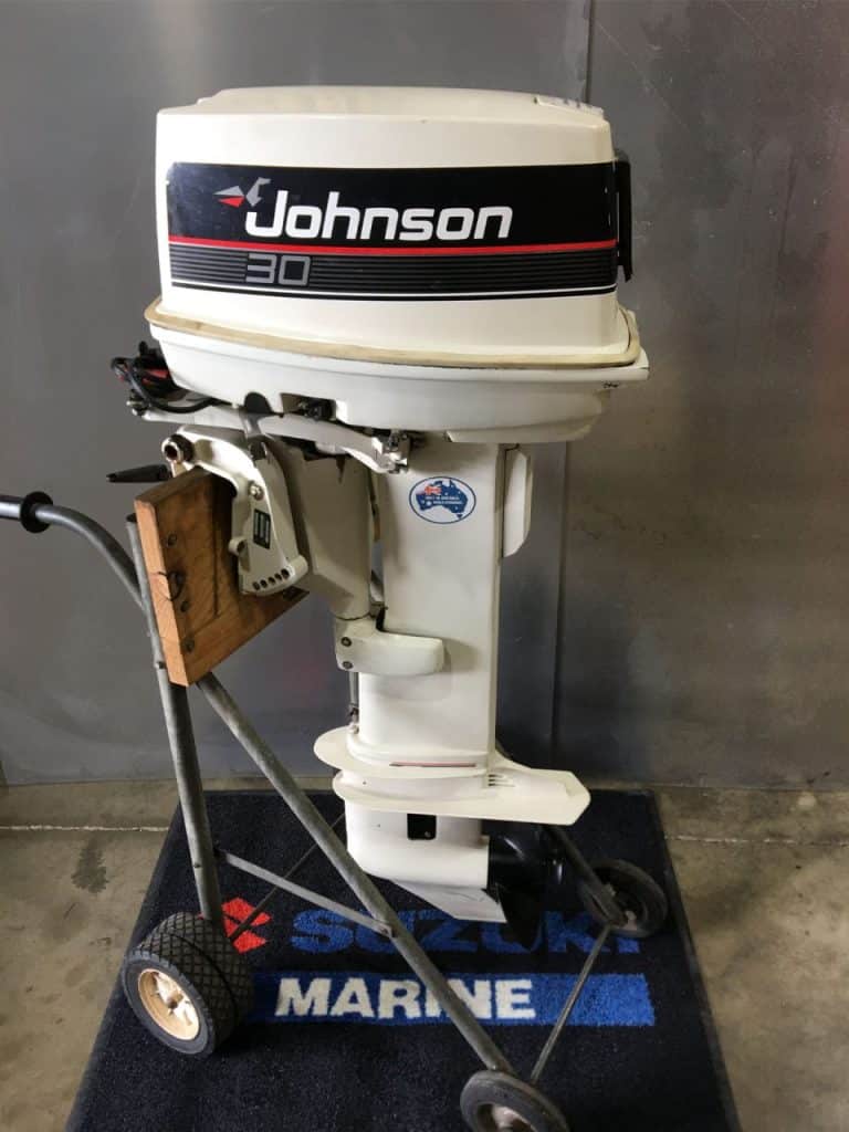 30hp Johnson two stroke long shaft outboard forward controls - in stock ...
